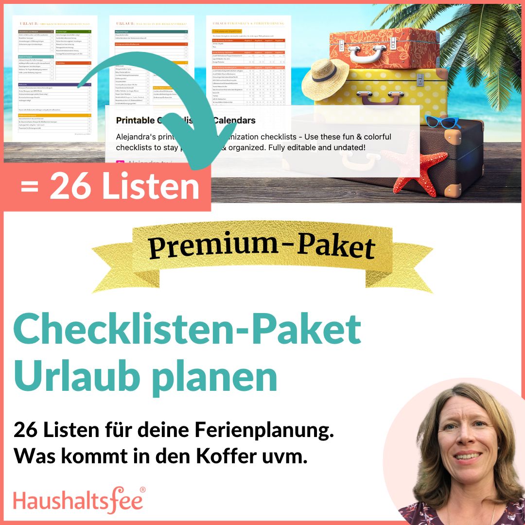 Urlaub planen - PDF-Download von Haushaltsfee