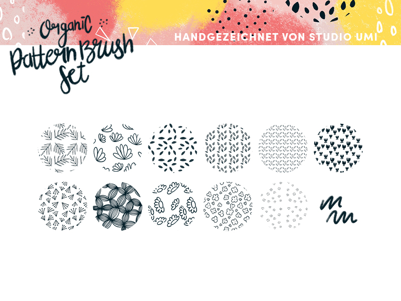 Organic Pattern Brush Set für Procreate - studioumi | elopage