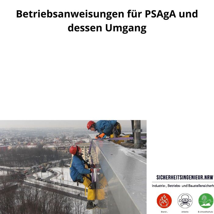 Betriebsanweisungen für PSAgA und dessen Umgang - sicherheitsingenieur-nrw