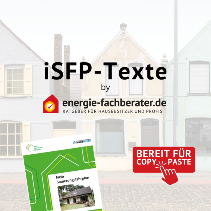 Textbausteine individueller Sanierungsfahrplan - energie-fachberater