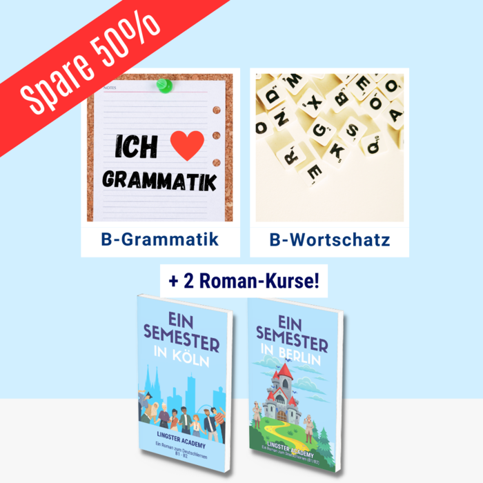 Das B-Paket: Grammatik + Wortschatz B1/B2 - lingster.academy