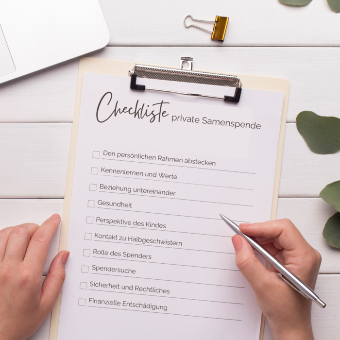 Checkliste für die private Samenspende - planningmathilda | ablefy