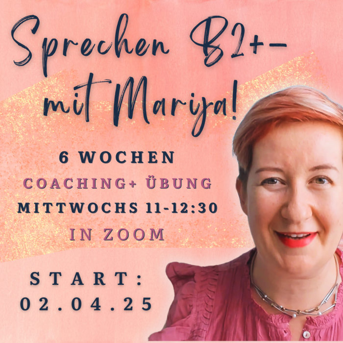 Konversationskurs B2plus mit Marija